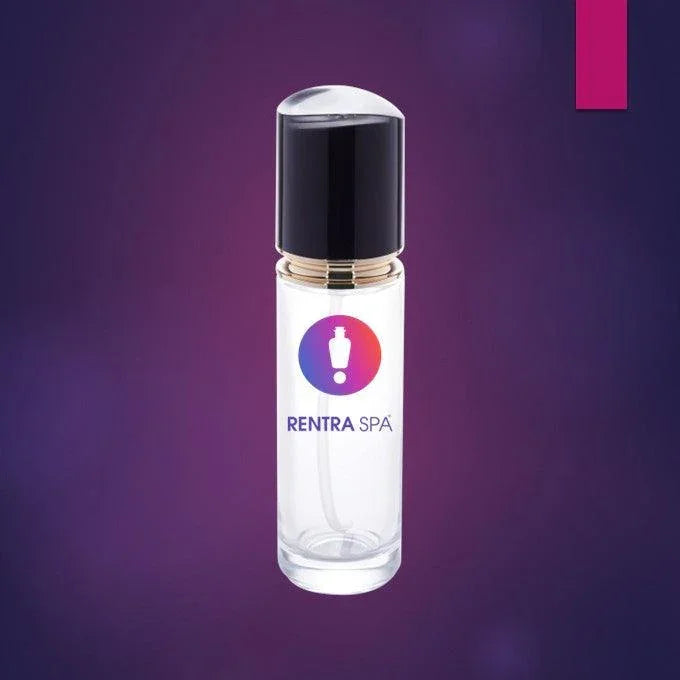 Crystal Clear Glass Bottle 40ml Pump Black Gold Cap (C02) – rentraspa.com