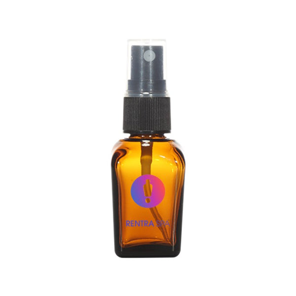 Rentra S.P.Aâ„¢ -Imported 20ml Square Amber Glass Bottle with Spray ...